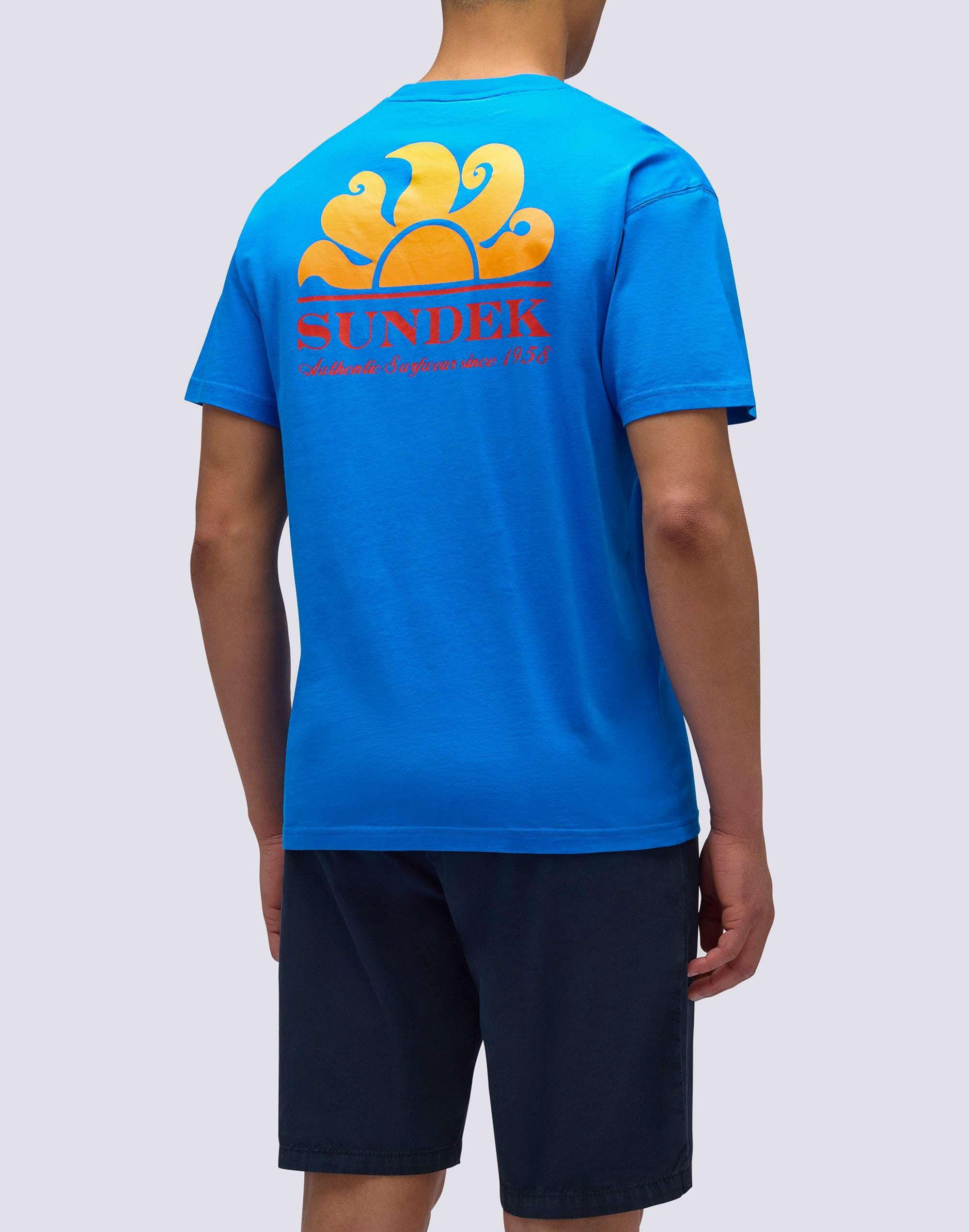 Sundek t-shirt new herbert crew neck with maxi-logo M028TEJ7800-A6300 ...