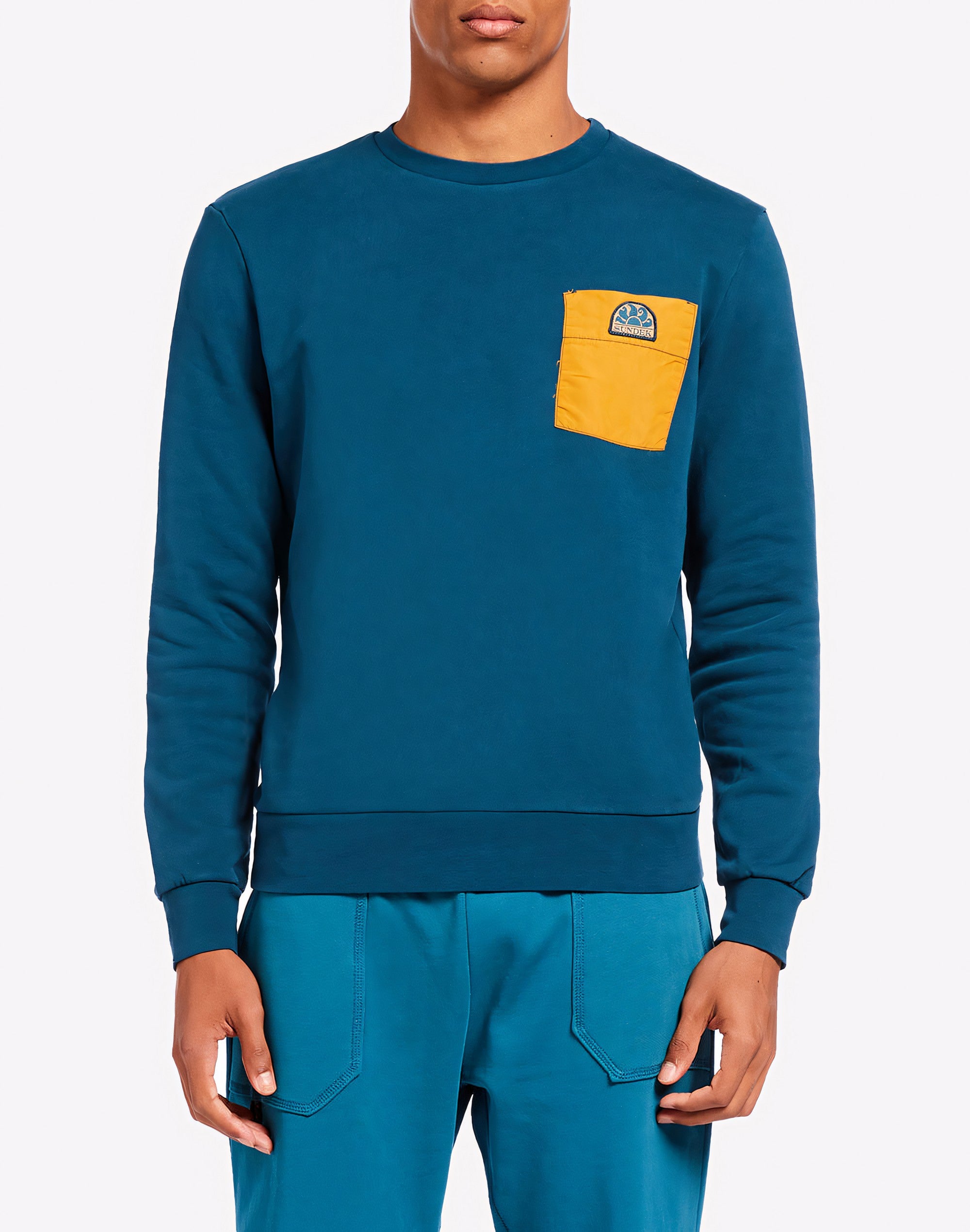 Sundek crew neck sweatshirt with pocket GM265JHF73TC-93301 – SUNDEK